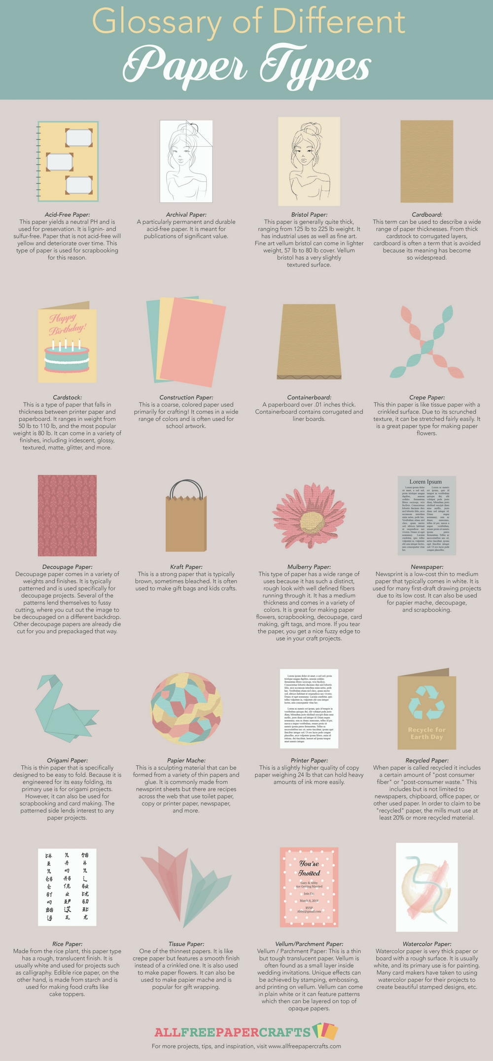 Different Paper Types AllFreePaperCrafts different-paper-types-allfreepapercrafts