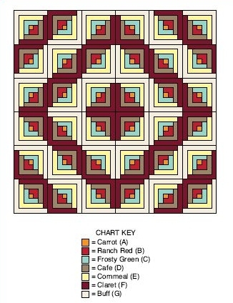 Log Cabin Afghan Crochet Pattern from Red Heart Yarn | FaveCrafts.com