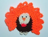 Turkey Refrigerator Magnet | AllFreeCrochet.com