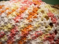 Little Starburst Dishcloth | AllFreeCrochet.com