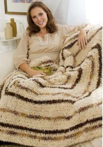 Textured and Tonal Easy Crocheted Throw | FaveCrafts.com