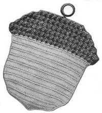 Acorn Potholder | AllFreeCrochet.com