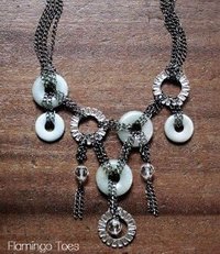 Chained Disk Necklace | AllFreeJewelryMaking.com