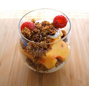 Fresh Peach Breakfast Parfaits | FaveGlutenFreeRecipes.com