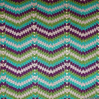 Raspberry Sherbet Round Ripple Afghan | AllFreeCrochet.com