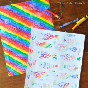 Funny Fish Crayon Art | AllFreeKidsCrafts.com