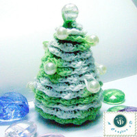 Vintage Pearl Pine Tree Decoration | AllFreeCrochet.com