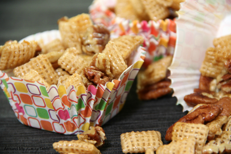 Praline Pecan Crunch Snack Mix | AllFreeSlowCookerRecipes.com