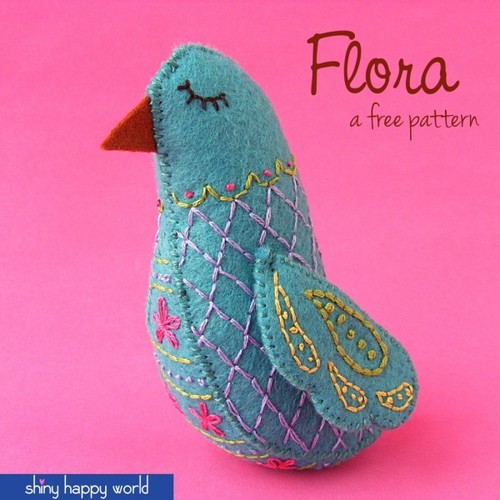 Little Bird Easy Embroidery Pattern | AllFreeSewing.com