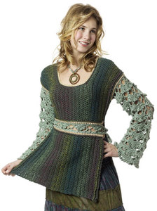 Caron Crochet Baroque Tabard Tunic | AllFreeCrochet.com
