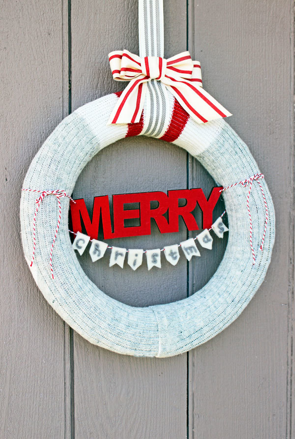 Cozy Wool Sock Wreath