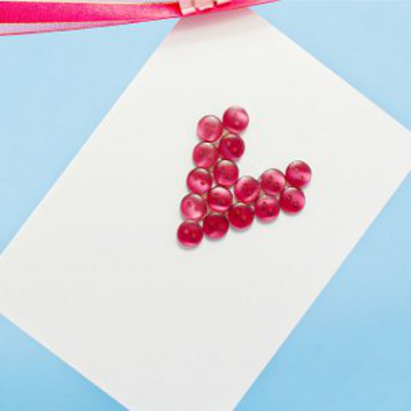 Cute as a Button Valentine's Day Card | FaveCrafts.com