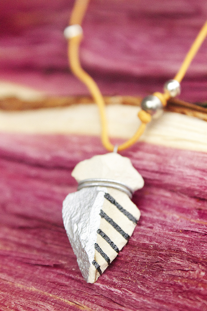 Easy Arrowhead Necklace | AllFreeJewelryMaking.com