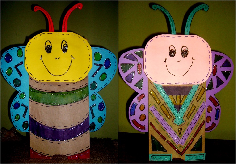 Paper Bag Butterflies | AllFreeKidsCrafts.com