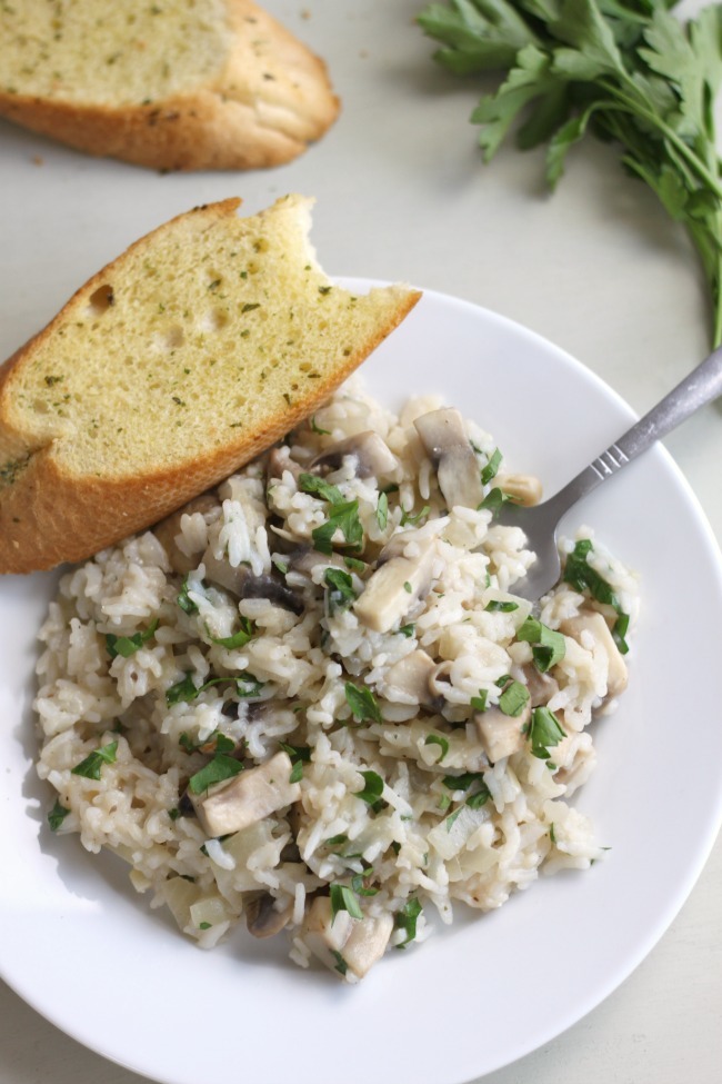 15-Minute Mushroom Risotto | FaveHealthyRecipes.com