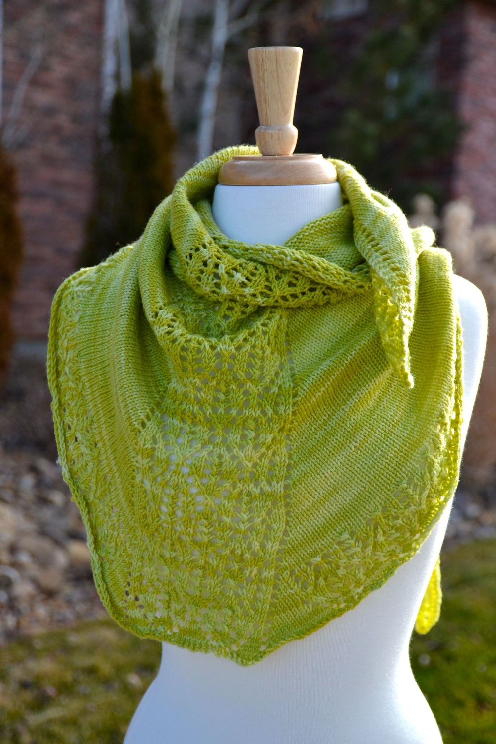 Knit Pear Sorbet Shawlette | FaveCrafts.com