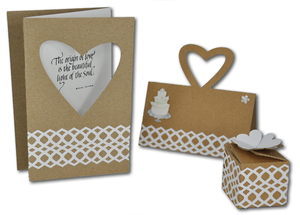 Clean and Simple Paper Set DIY Wedding Craft | FaveCrafts.com