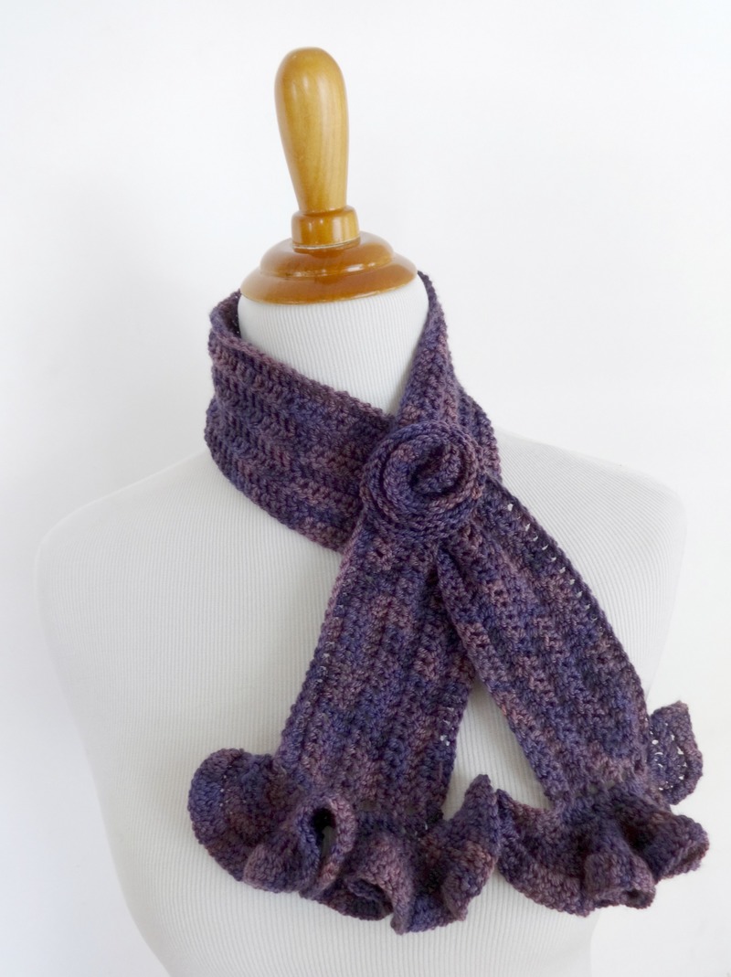 Bumpy Popcorn Crochet Scarf Pattern | AllFreeCrochet.com