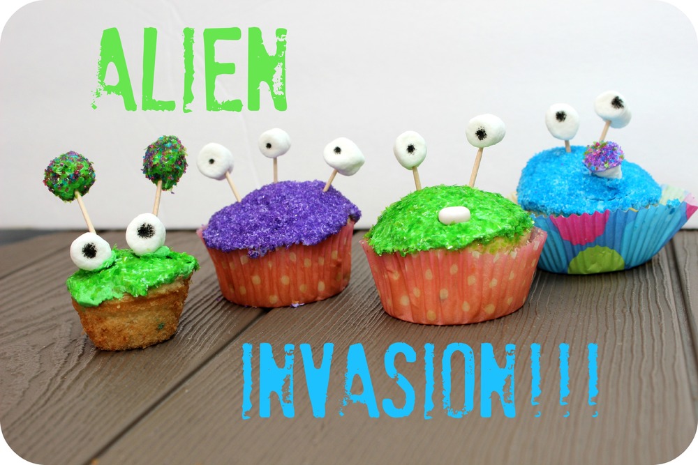 Alien Cupcakes | AllFreeKidsCrafts.com