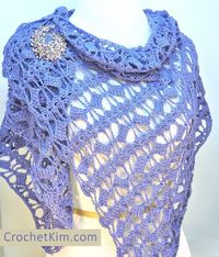 Small Fans Shawl | AllFreeCrochet.com