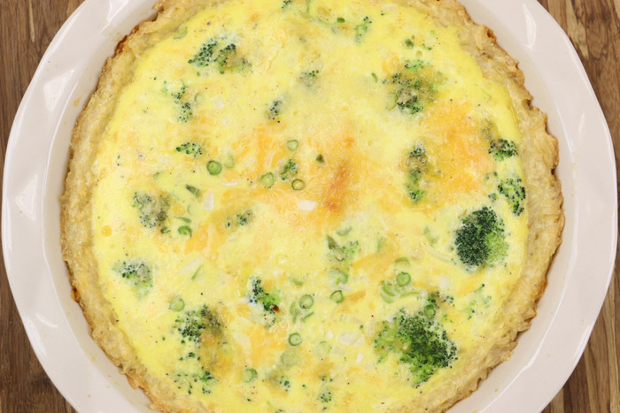 Broccoli and Cheddar Quiche with a Brown Rice Crust ...