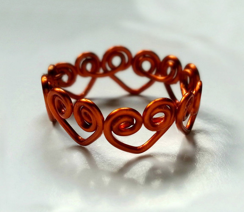 Scrolling Spiral Wire Ring | AllFreeJewelryMaking.com