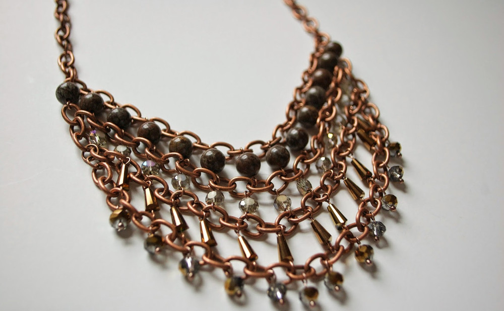 Cascading Copper DIY Necklace | AllFreeJewelryMaking.com