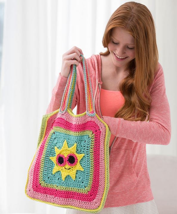 Sunshine Crochet Bag | AllFreeCrochet.com