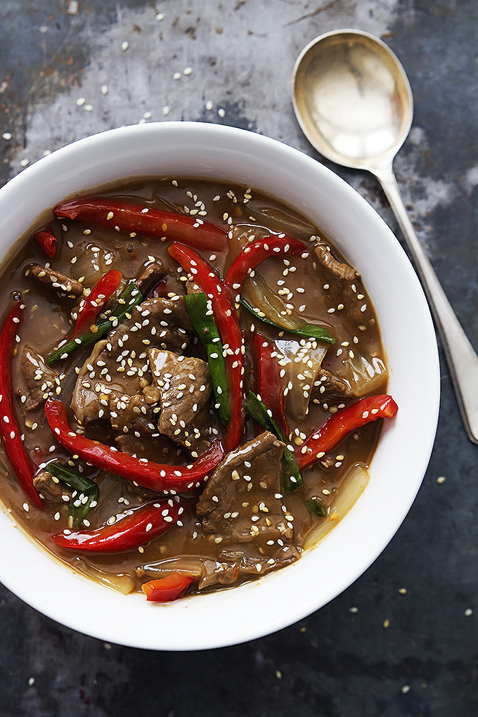 Asian-Style Slow Cooker Sesame Beef | AllFreeSlowCookerRecipes.com