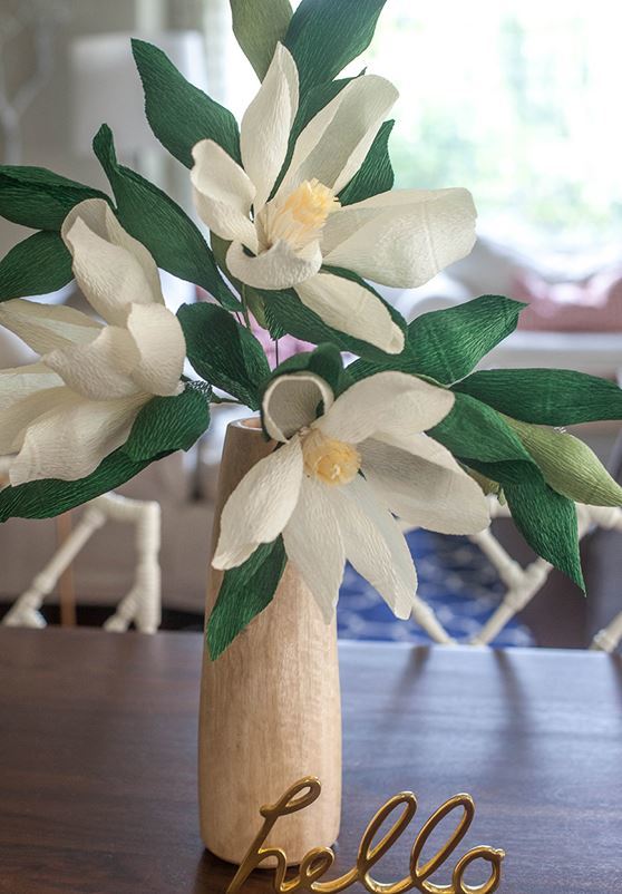 Almost Authentic Paper Magnolias | AllFreeDIYWeddings.com