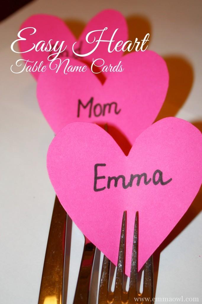Heart Shaped Table Name Cards | FaveCrafts.com