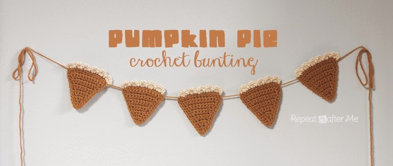 Pumpkin Pie Crochet Bunting | AllFreeCrochet.com