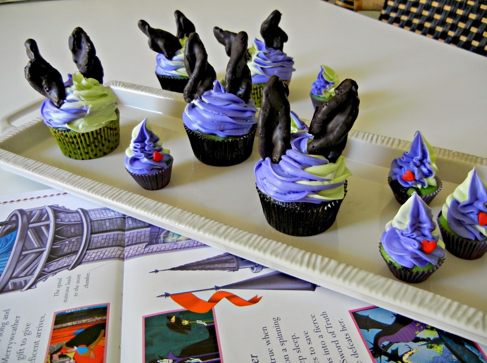 Marvelous Maleficient Cupcakes | AllFreeKidsCrafts.com