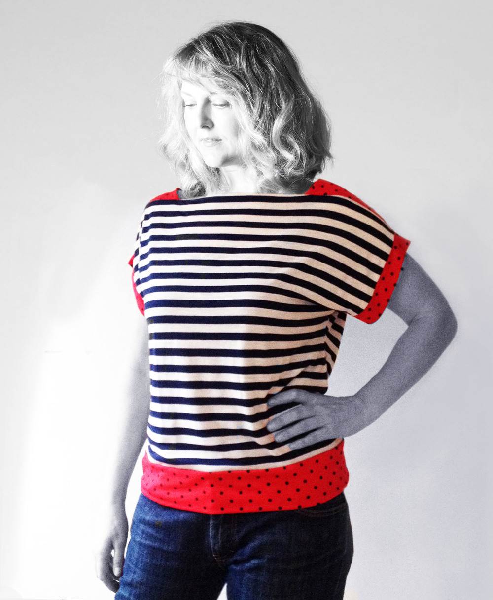 Nautical Contrast Tee | AllFreeSewing.com
