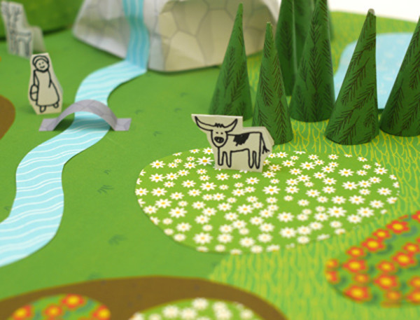 Free Printable Patterned Scenery Paper | AllFreePaperCrafts.com