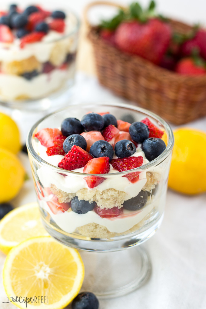 Lemon Berry Cheesecake Trifles | TheBestDessertRecipes.com