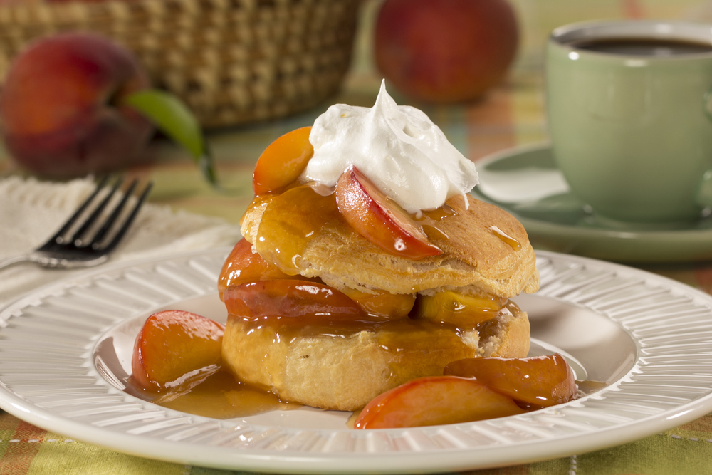 Peaches Foster Shortcake | MrFood.com