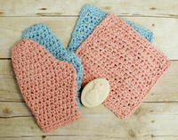Baby Crochet Bath Set | AllFreeCrochet.com