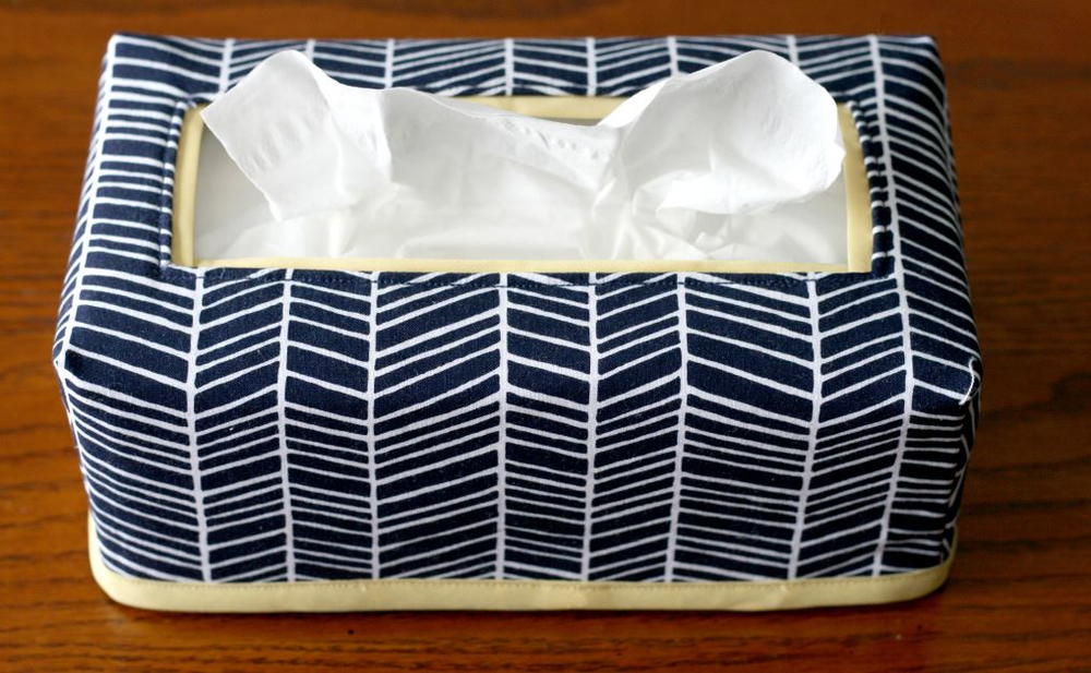 Fabric Tissue Box Cover | AllFreeSewing.com