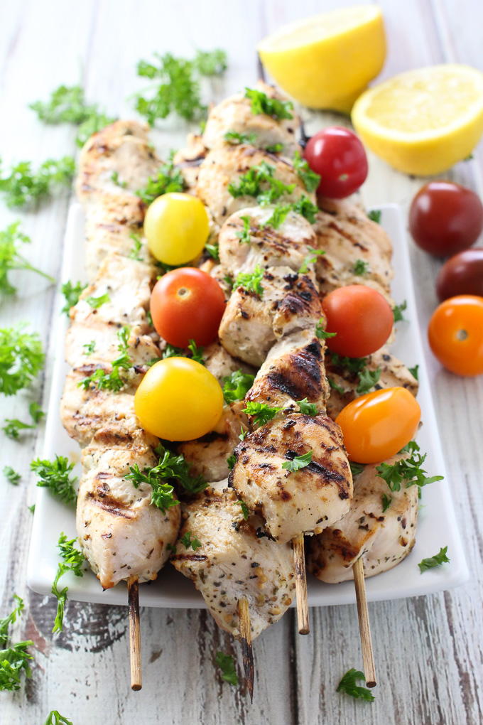 Yogurt Marinated Chicken Kebabs | FaveHealthyRecipes.com