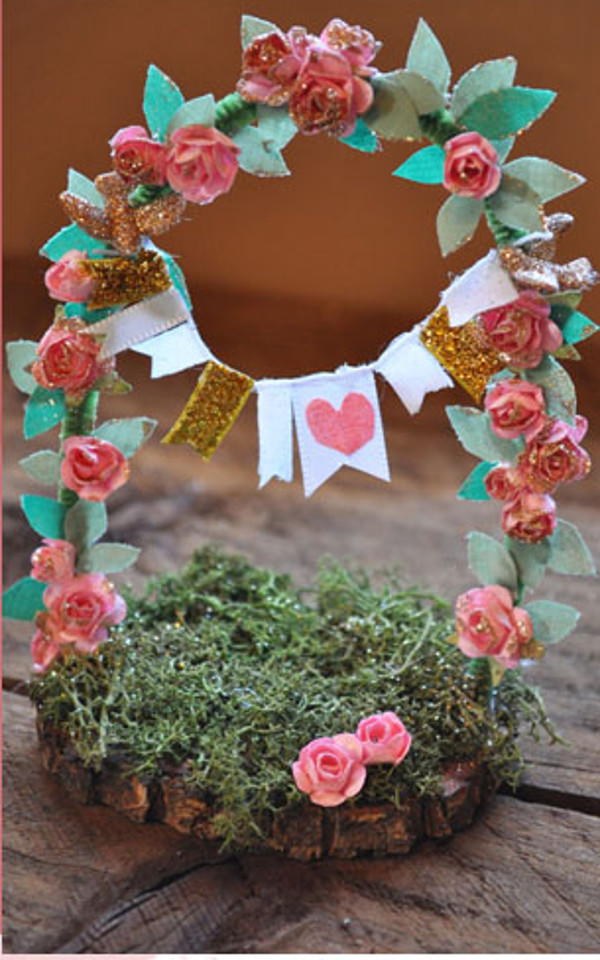 Floral DIY Cake Topper | AllFreeDIYWeddings.com