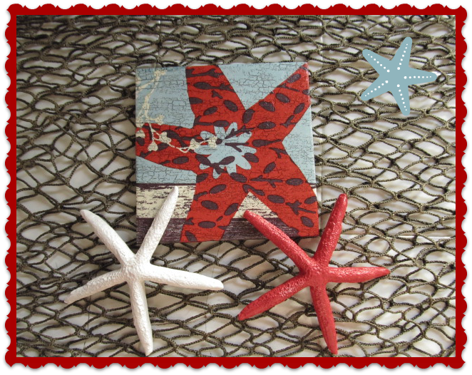 Easy Starfish Tile Coasters | FaveCrafts.com