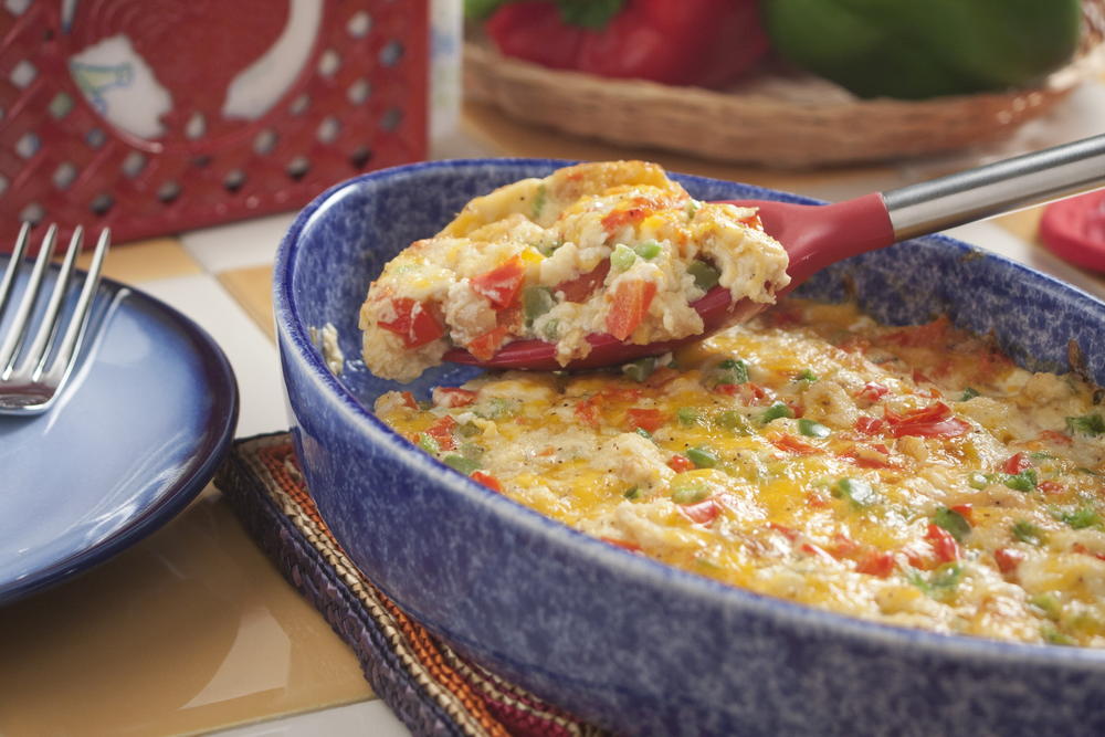 Fresh Pepper and Cheddar Bake | MrFood.com