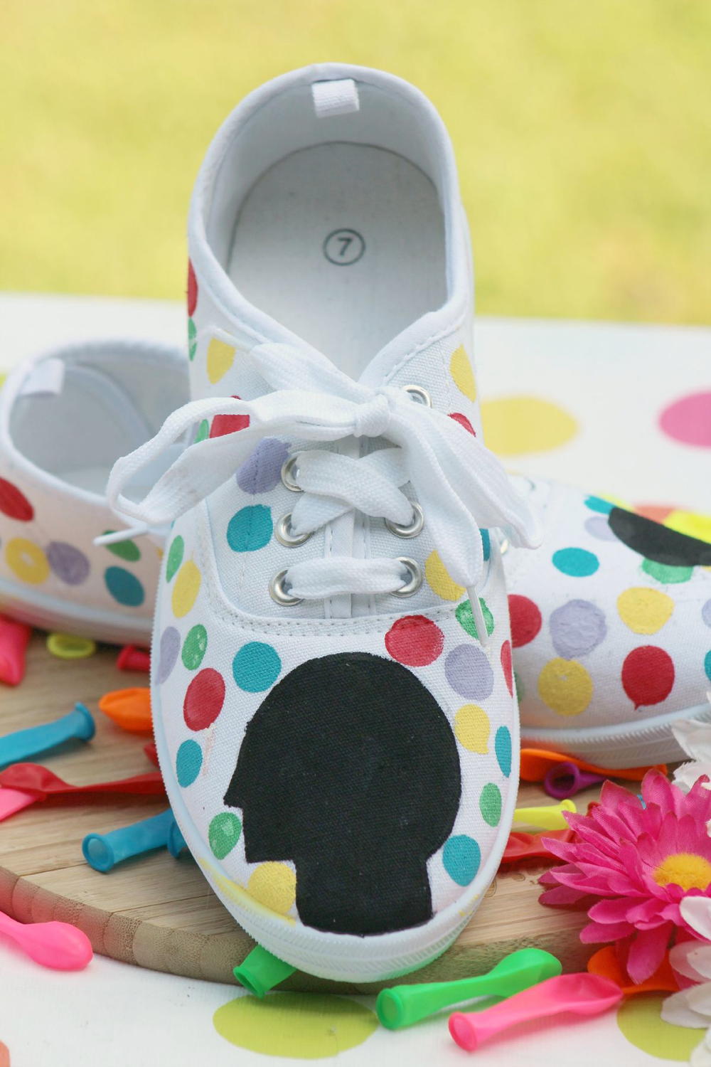 DIY Inside Out Movie-Themed Shoes | FaveCrafts.com