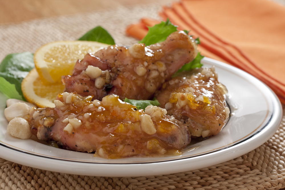 Glazed Macadamia Chicken Wings | MrFood.com