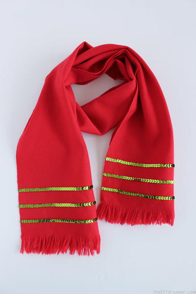 Embellished DIY Scarf | DIYIdeaCenter.com