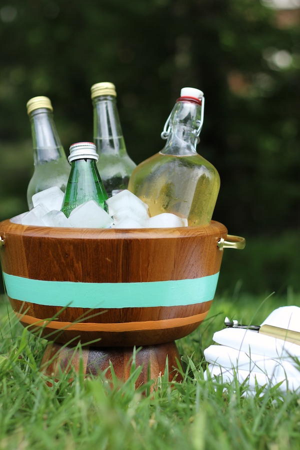 DIY Upcycled Summery Ice Bucket | AllFreeDIYWeddings.com