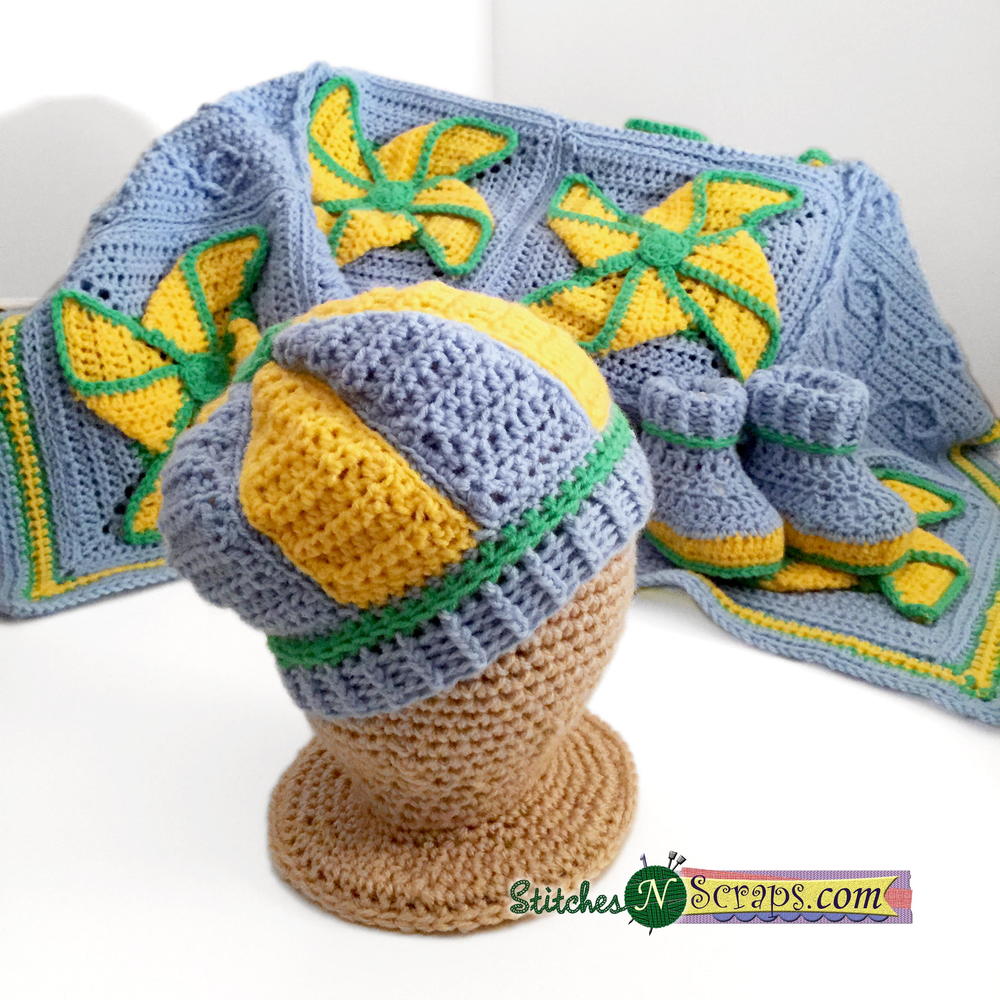 Puffy Pinwheel Hat | AllFreeCrochet.com