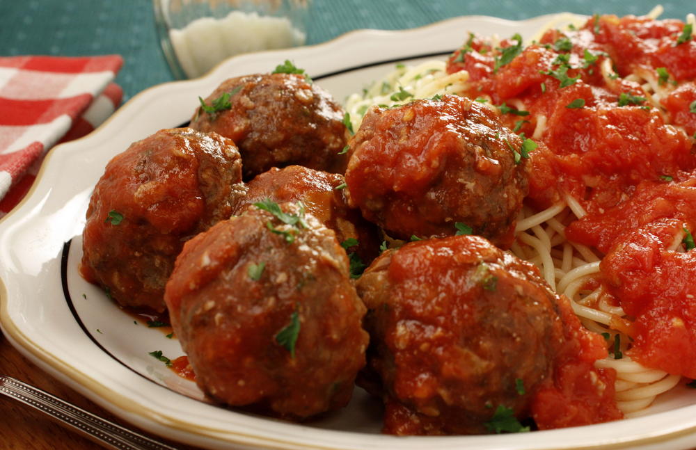 Spaghetti with Surprise Meatballs | MrFood.com