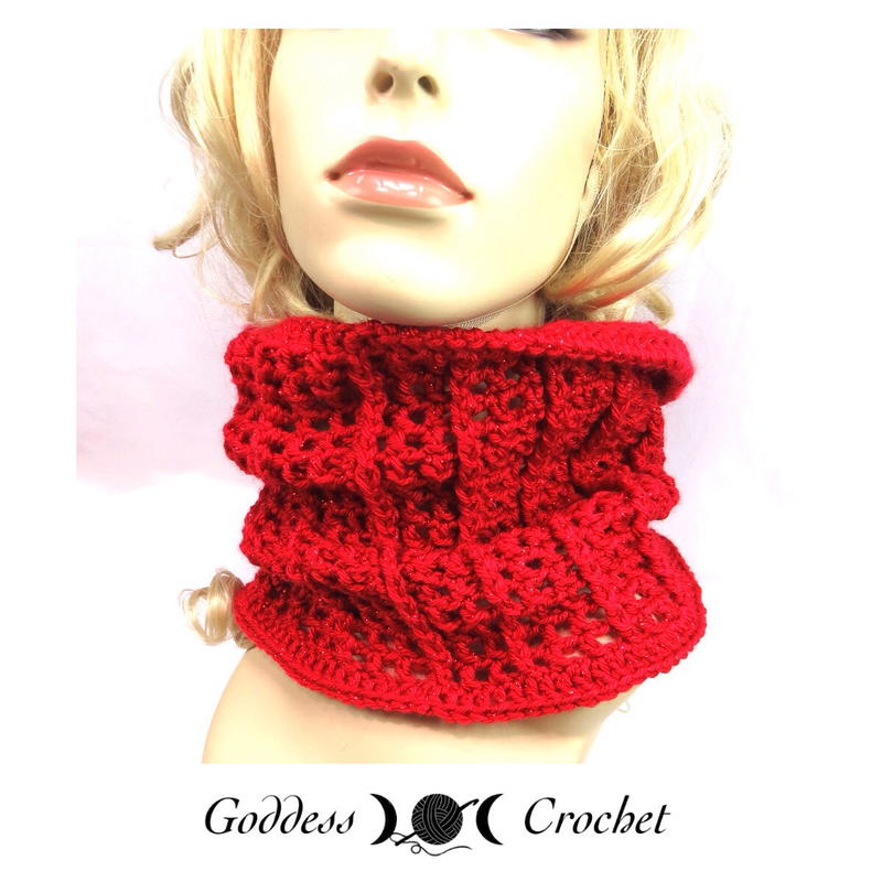Ribbed Mesh Cowl | AllFreeCrochet.com